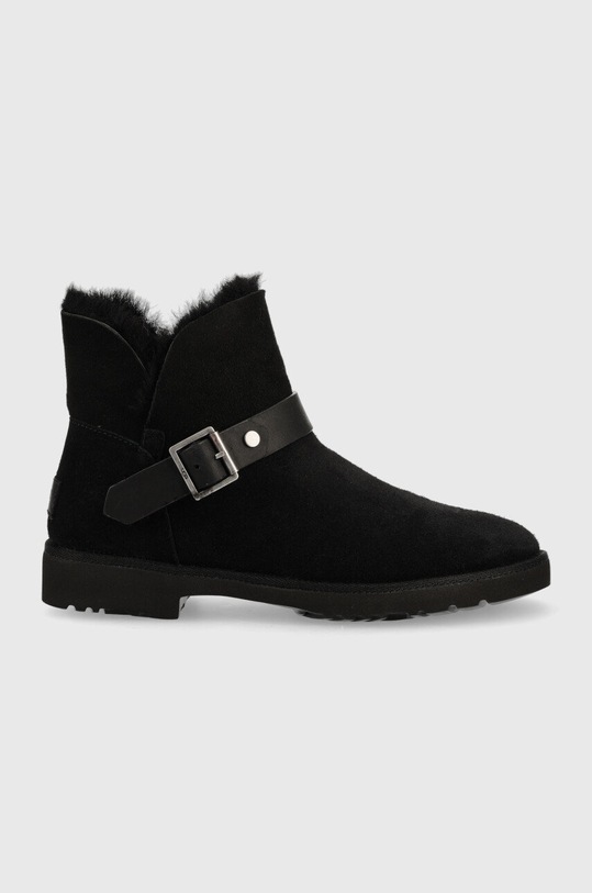 Шкіряні черевики UGG W Romely Short Buckle жіночі колір чорний на ...