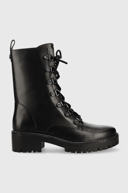 Kožené workery Guess Iccon, barva černá | ANSWEAR.cz