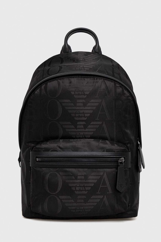 Ruksak Emporio Armani pánsky, čierna farba, veľký, vzorovaný | ANSWEAR.sk