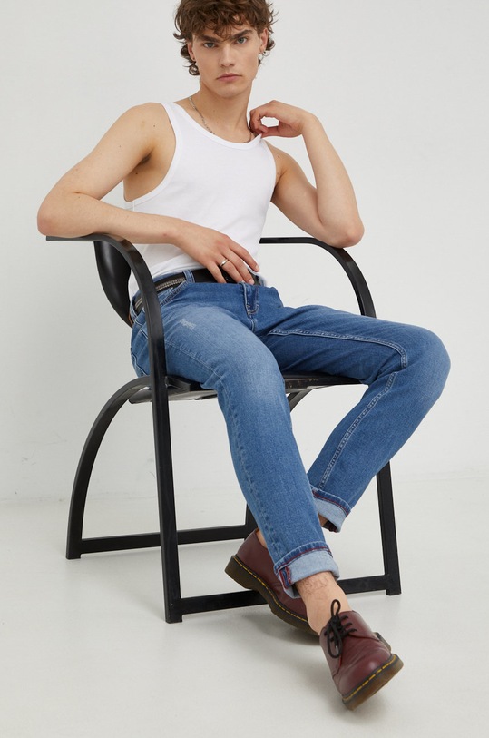 Džíny Mustang Oregon Tapered, barva modrá | ANSWEAR.cz