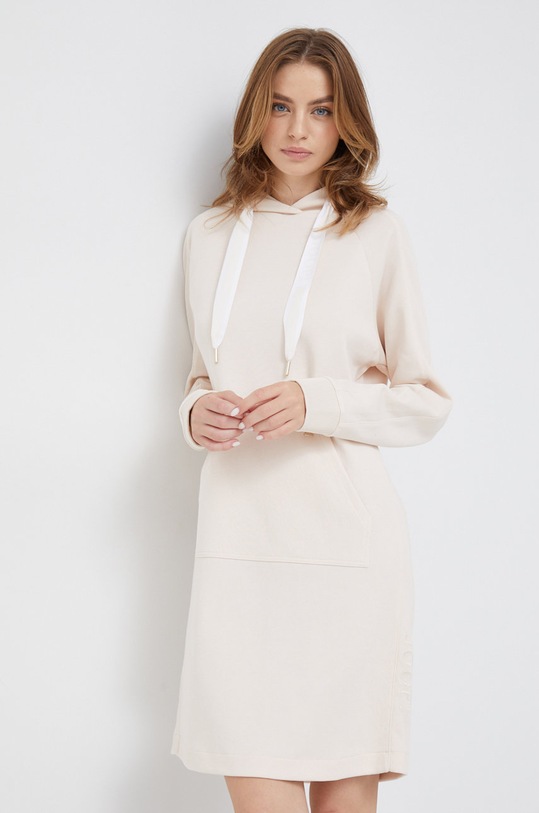 Joop! rochie culoarea bej, mini, oversize | ANSWEAR.ro