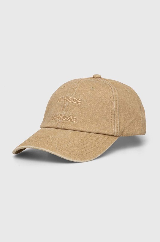 Samsoe Samsoe cotton baseball cap beige color at PRM US