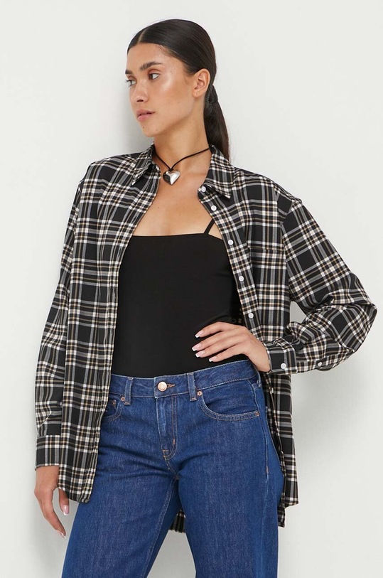 Tommy Jeans ing női, galléros, fekete, relaxed | ANSWEAR.hu