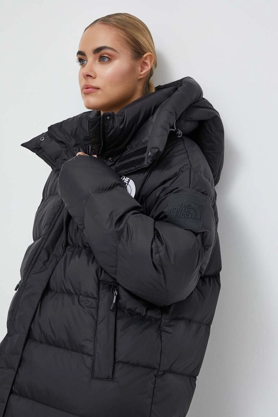 The North Face geaca femei, culoarea negru, de iarna, oversize | ANSWEAR.ro
