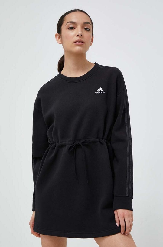 adidas rochie culoarea negru, mini, evazati | ANSWEAR.ro