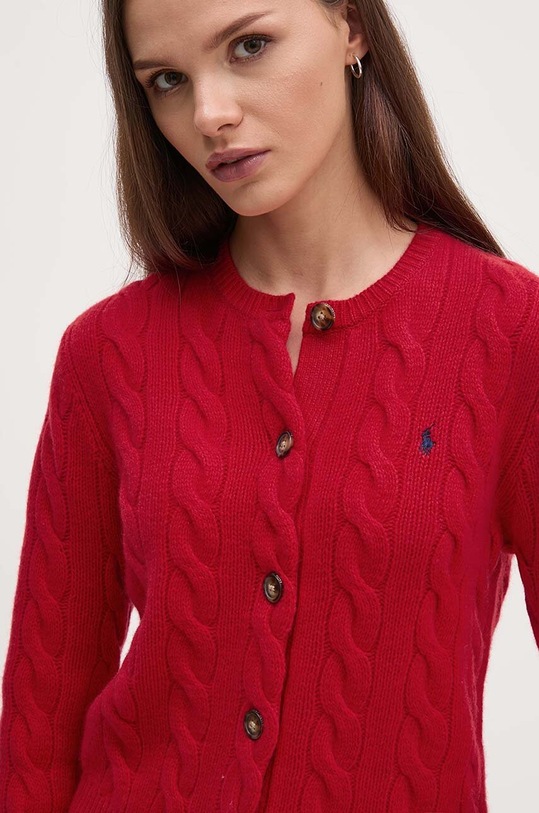 Polo Ralph Lauren wool cardigan red color at PRM US