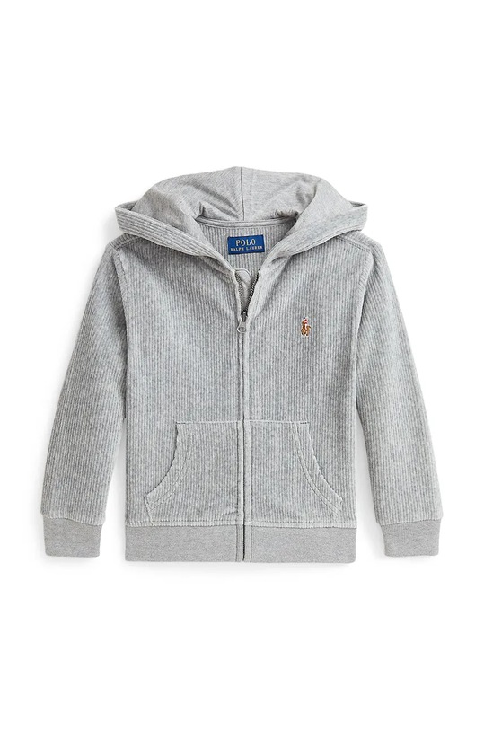 Polo Ralph Lauren bluza dziecięca kolor szary z kapturem gładka ...