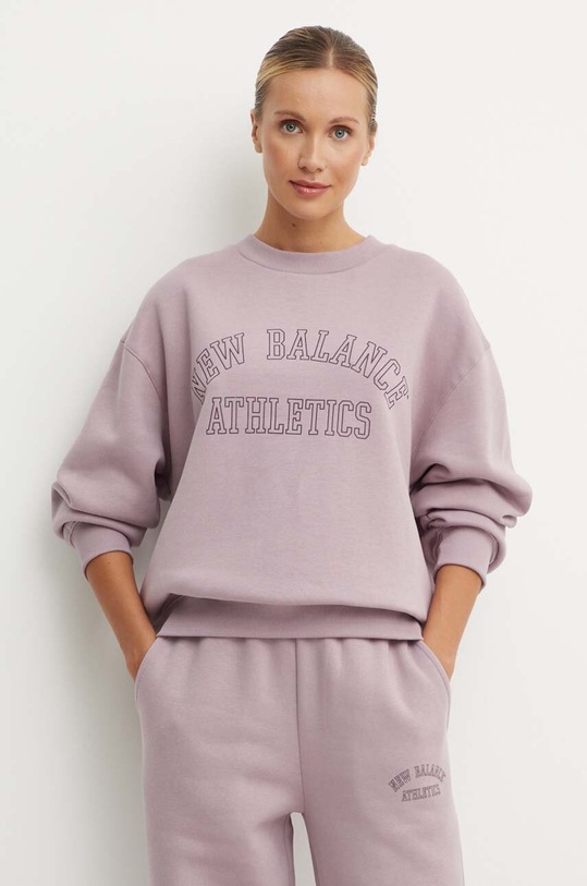 New Balance felső lila, női, nyomott mintás, WT43516ICW | ANSWEAR.hu