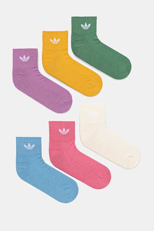 adidas Originals skarpetki 6-pack damskie kolor beżowy IX5279 | Answear.com