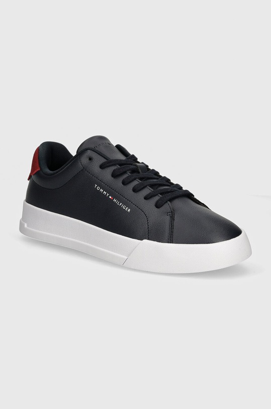 Tommy Hilfiger sneakersy skórzane TH COURT LEATHER GRAIN ESS kolor ...