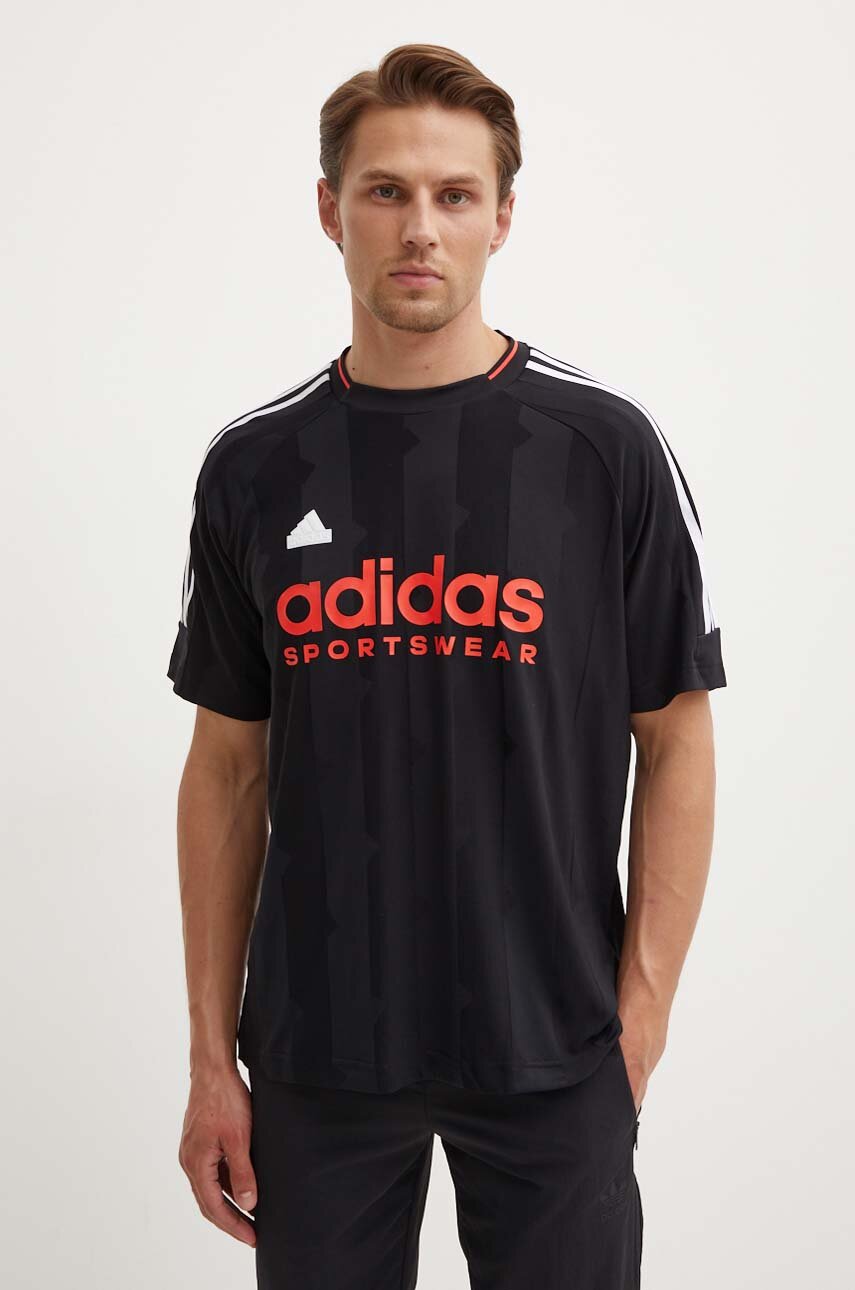 adidas t-shirt Tiro męski kolor czarny z nadrukiem IW3586 | Answear.com