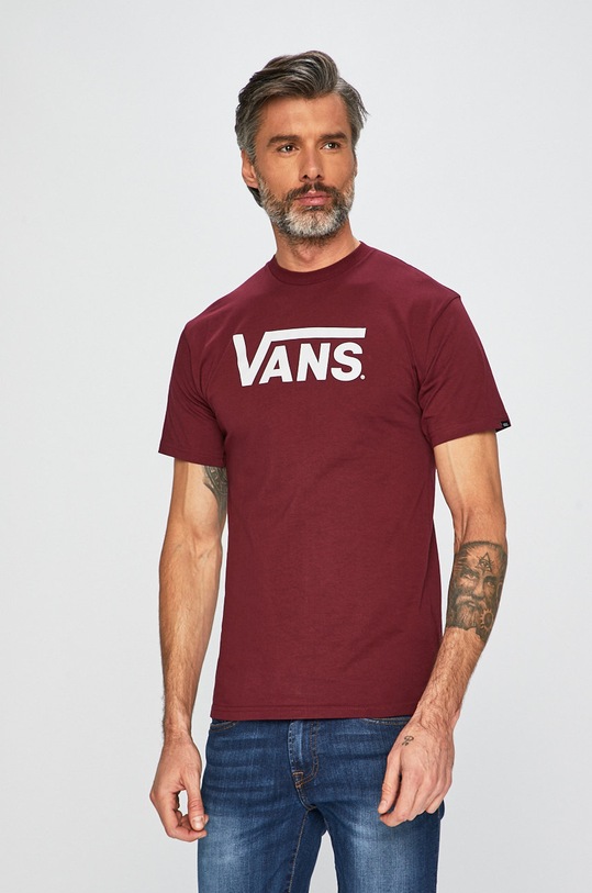 Vans - Pánske tričko VN000GGGZ281-Burgundy/W, | ANSWEAR.sk
