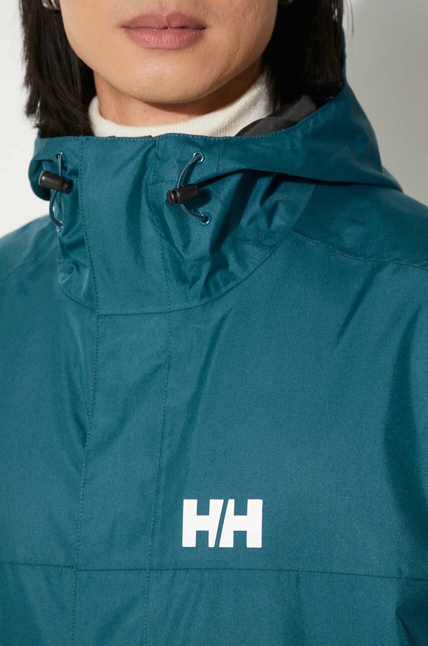 Helly Hansen rain jacket Ervik men’s green color 64032 at PRM US