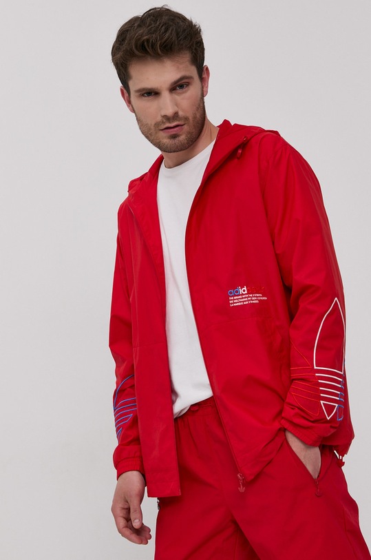adidas Originals Kurtka GN3561 męska kolor czerwony przejściowa ...
