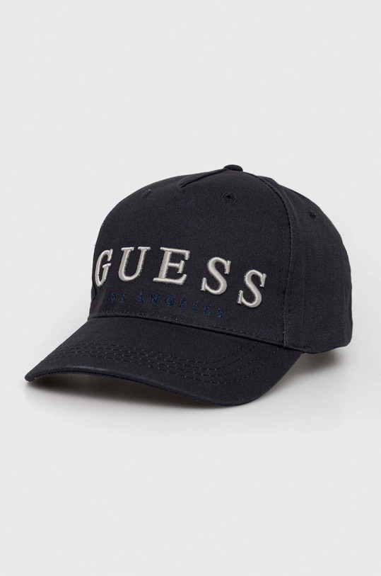 Guess sapca culoarea negru, modelator | ANSWEAR.ro