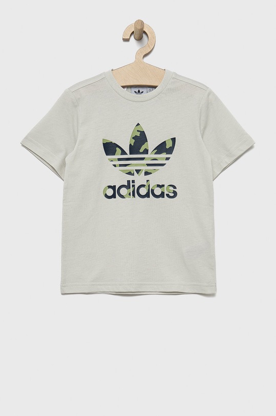adidas Originals tricou de bumbac pentru copii HC4533 culoarea bej, cu ...