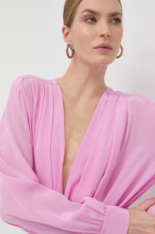 Body BOSS dámska, ružová farba, jednofarebná | ANSWEAR.sk