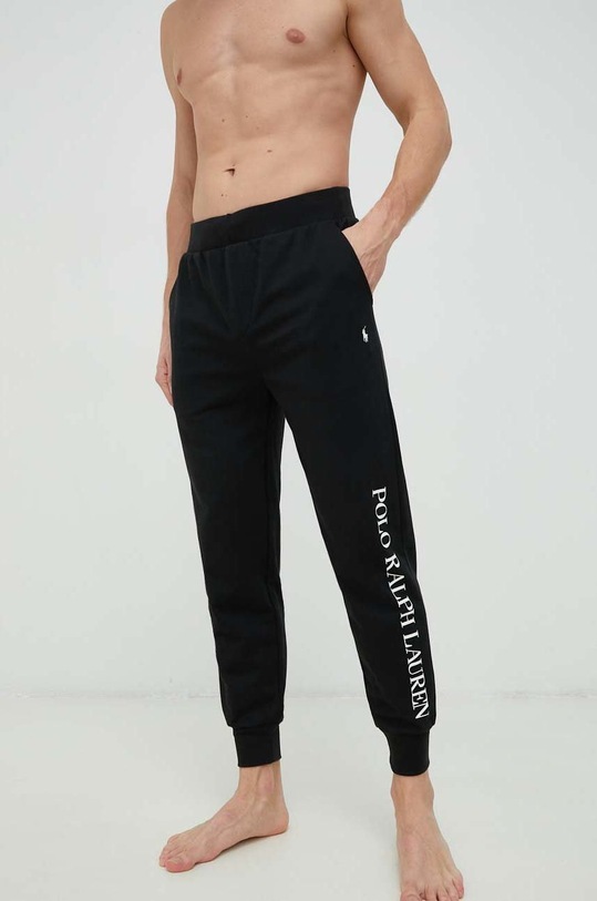 Polo Ralph Lauren spodnie lounge kolor czarny z nadrukiem | Answear.com