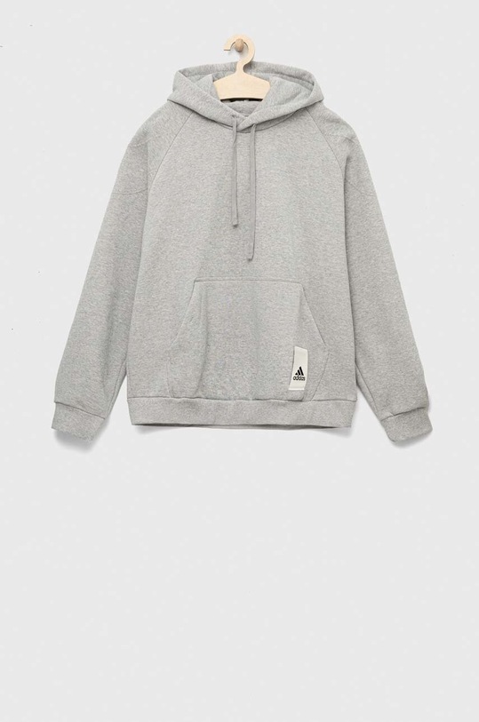 adidas bluza męska kolor szary z kapturem melanżowa | Answear.com