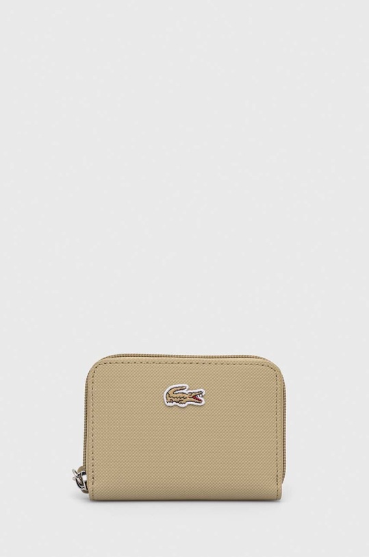 Lacoste portfel damski kolor beżowy | Answear.com