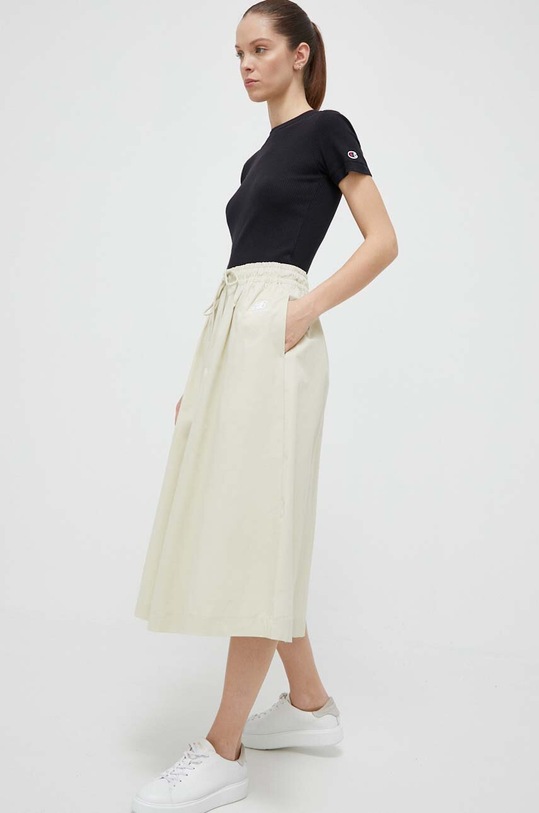 New Balance fusta culoarea bej, midi, evazati | ANSWEAR.ro