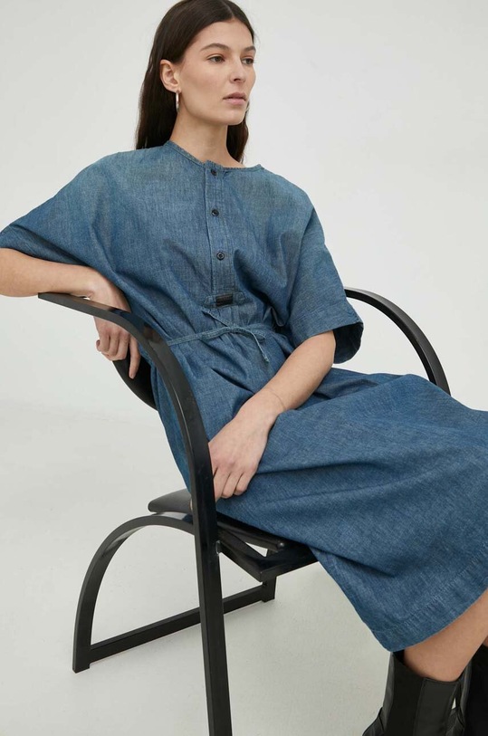 G-Star Raw rochie jeans midi, oversize | ANSWEAR.ro