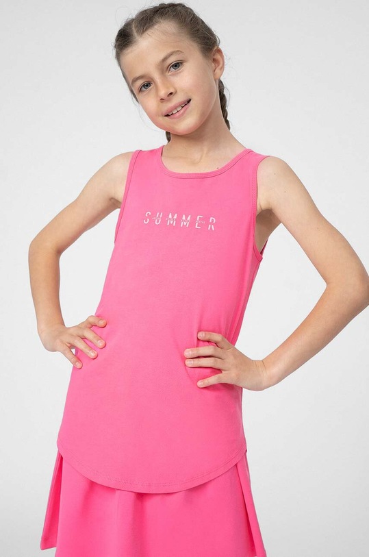 4F top bawełniany dziecięcy F394 kolor fioletowy | Answear.com