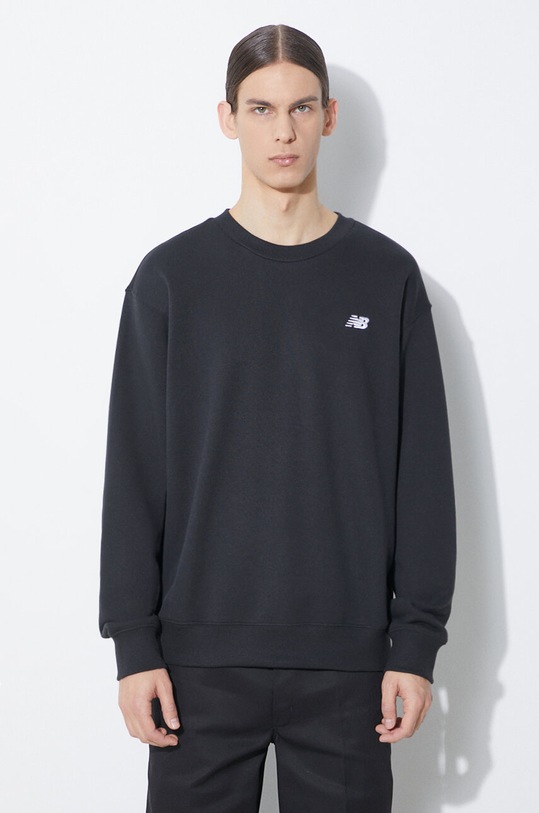 New Balance sweatshirt Small Logo French men's black color smooth ...