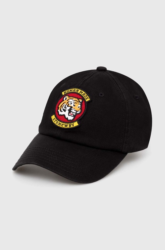 Human Made cotton baseball cap 6 Panel Cap black color HM27GD014 at PRM US
