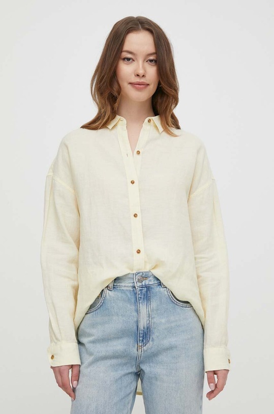 Barbour len ing galléros, bézs, relaxed | ANSWEAR.hu