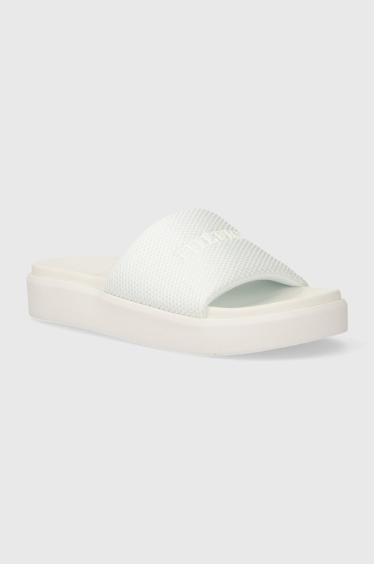 Pantofle Tommy Hilfiger PLATFORM MESH POOL SLIDE, barva bílá | ANSWEAR.cz