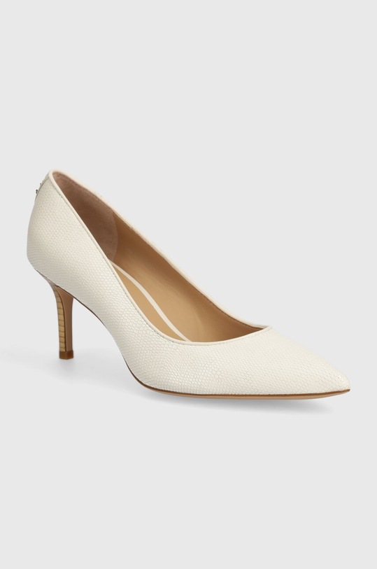 Lauren Ralph Lauren stilettos de piele Lanette culoarea alb ...