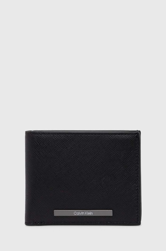 Кожаный кошелек Calvin Klein мужской цвет чёрный | ANSWEAR.ua