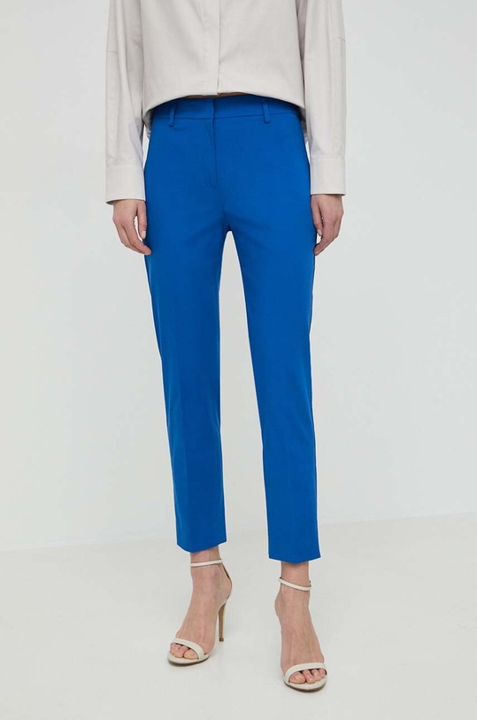 Kalhoty Weekend Max Mara, barva modrá | ANSWEAR.cz
