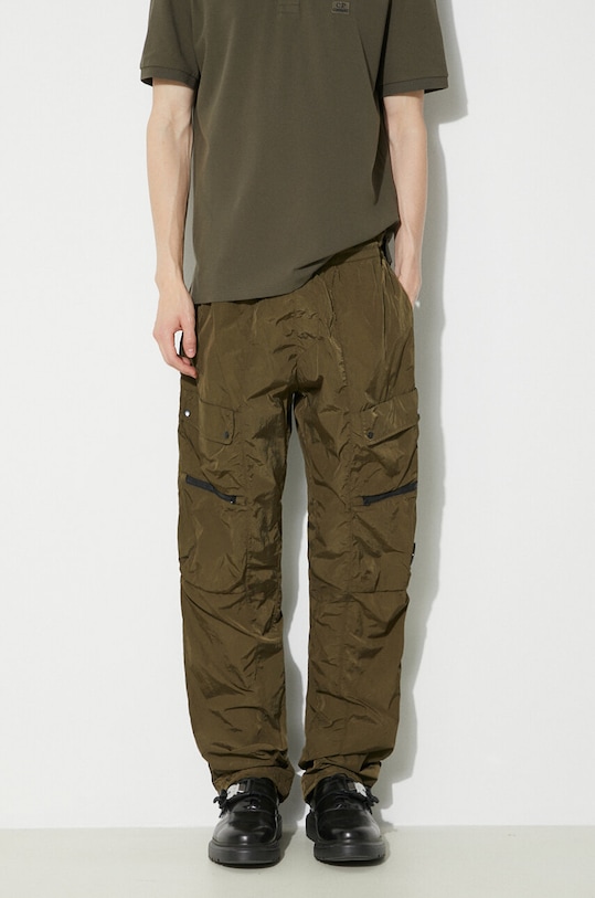 C.P. Company spodnie Chrome-R Regular Utility męskie kolor zielony proste 16CMPA004A005904G w PRM