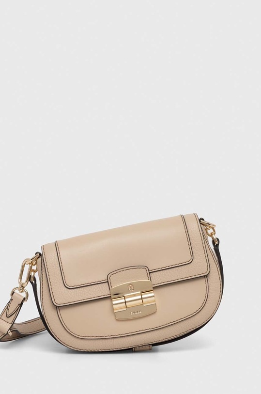 Furla poseta de piele culoarea bej | ANSWEAR.ro