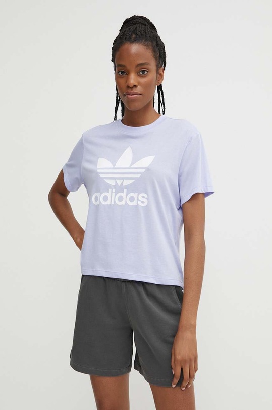 adidas Originals t-shirt női, lila, IN8439 | ANSWEAR.hu
