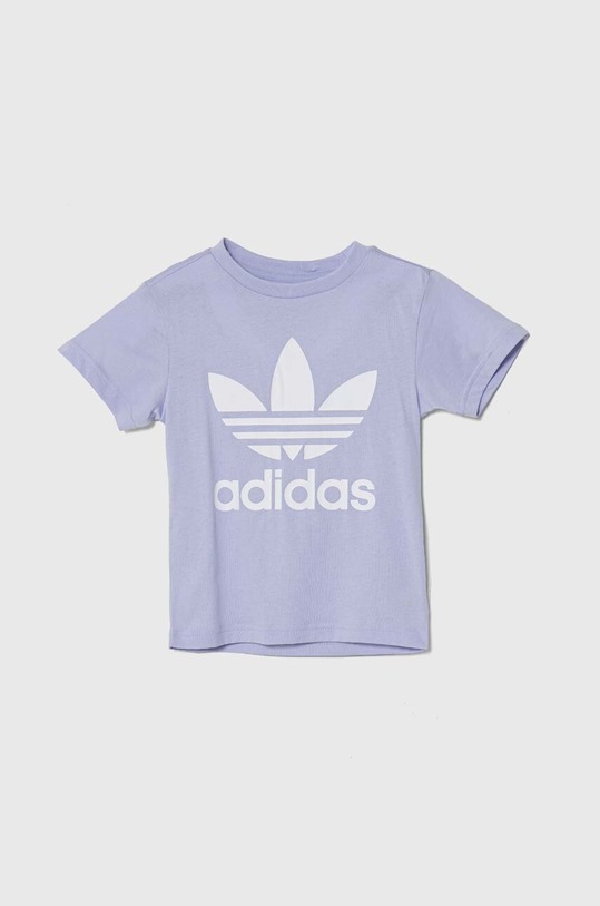 adidas Originals t-shirt bawełniany dziecięcy kolor fioletowy | Answear.com