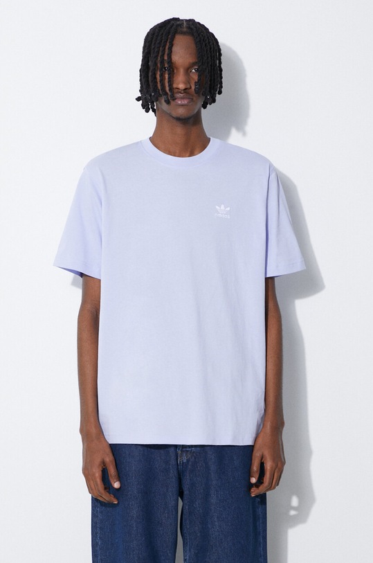 adidas Originals t-shirt bawełniany męski kolor fioletowy gładki IR9696 ...