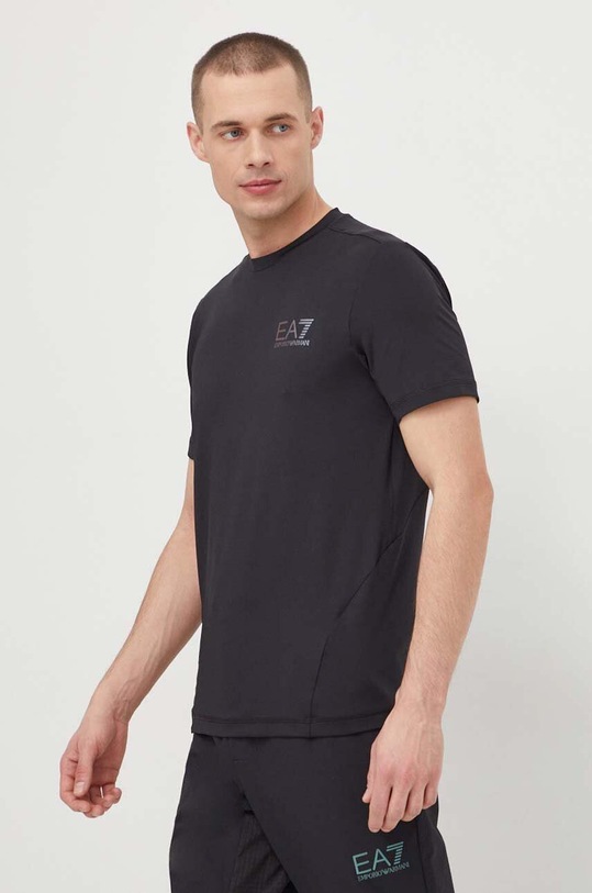 EA7 Emporio Armani t-shirt męski kolor czarny z nadrukiem | Answear.com