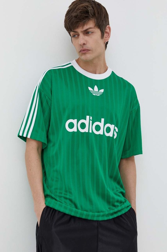 adidas Originals t-shirt męski kolor zielony z nadrukiem IM9457 ...