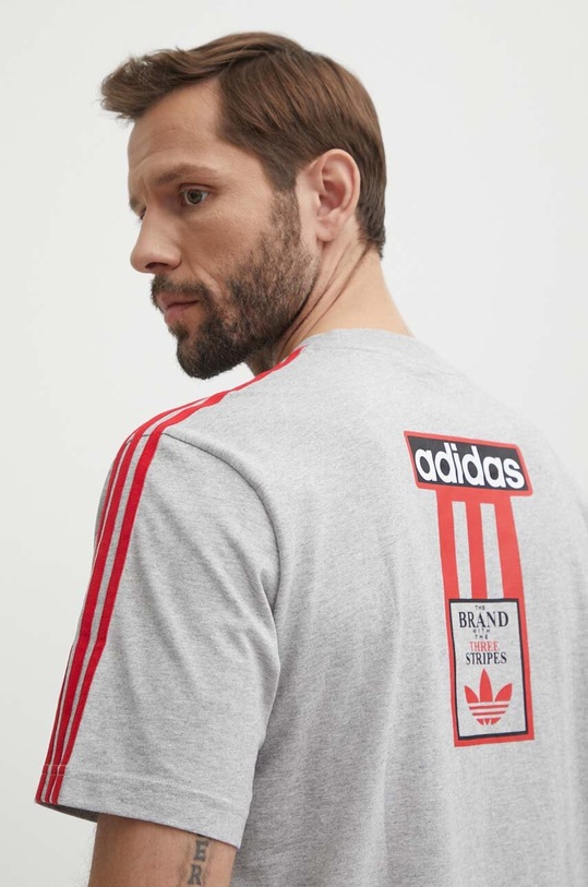 adidas Originals pamut póló szürke, férfi, nyomott mintás, IR7995 ...