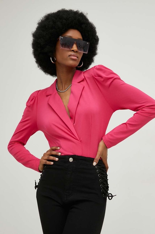 Answear Lab body kolor różowy gładka | Answear.com