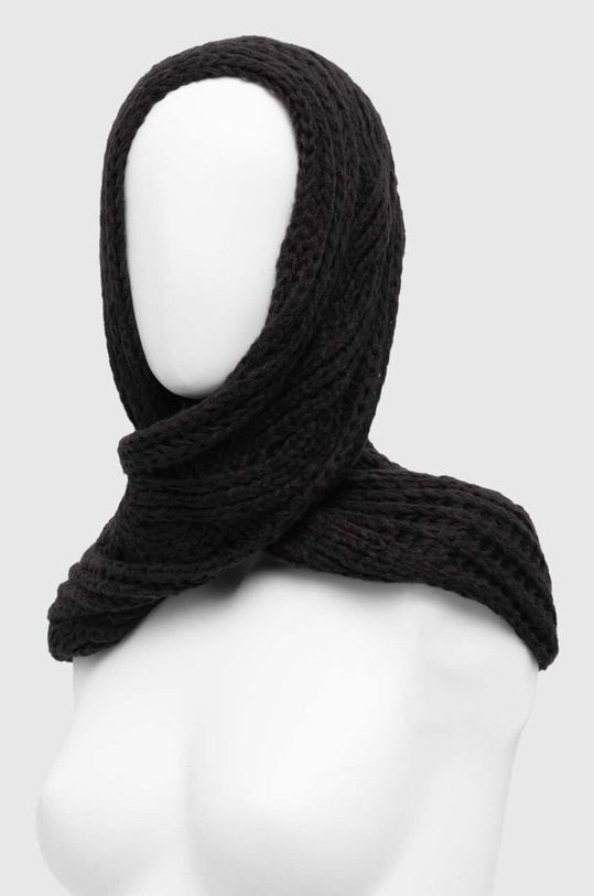 Answear Lab fular impletit femei, culoarea negru, neted | ANSWEAR.ro