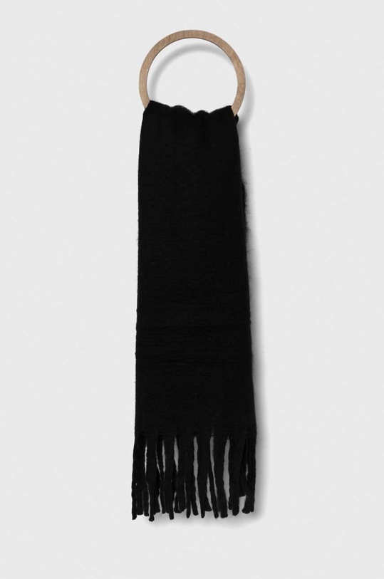 Answear Lab fular femei, culoarea negru, neted | ANSWEAR.ro