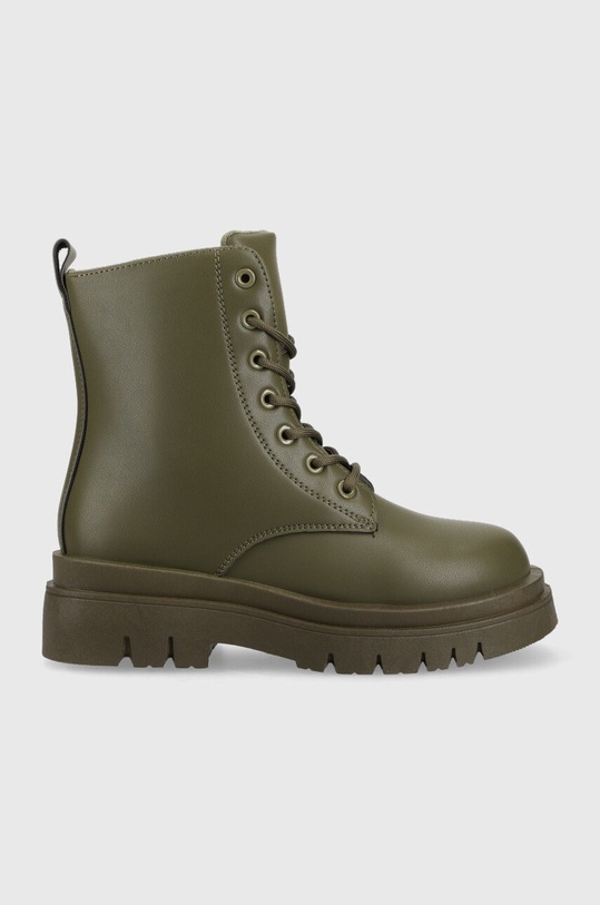 Answear Lab bocanci femei, culoarea verde, cu platforma | ANSWEAR.ro