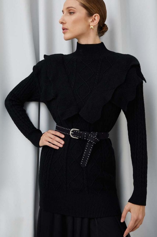 Answear Lab sweter damski kolor czarny z półgolfem | Answear.com