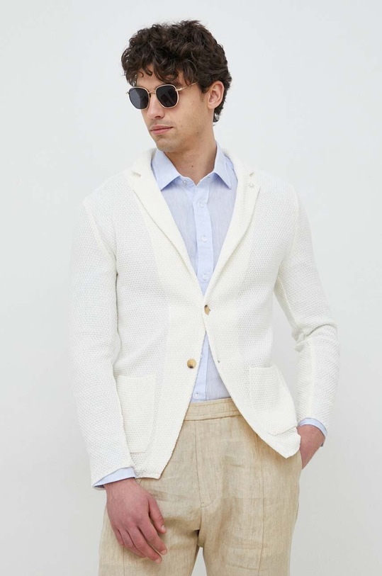 Manuel Ritz kardigán bézs, férfi | ANSWEAR.hu