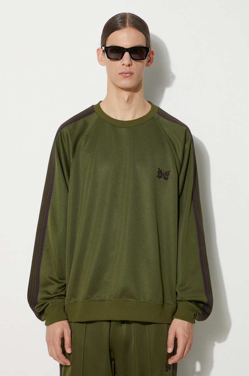 Needles sweatshirt Track Jacket men's green color NS244 at Needles sweatshirt Track Jacket men's green color NS244 at