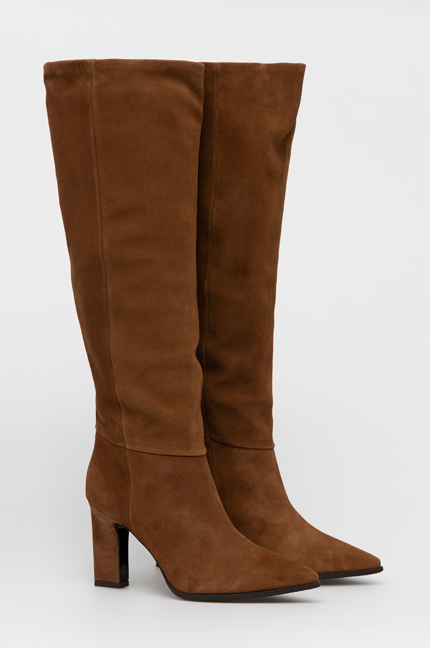 Μπότες σούετ Wojas γυναικεία, χρώμα: καφέ, | ANSWEAR.gr